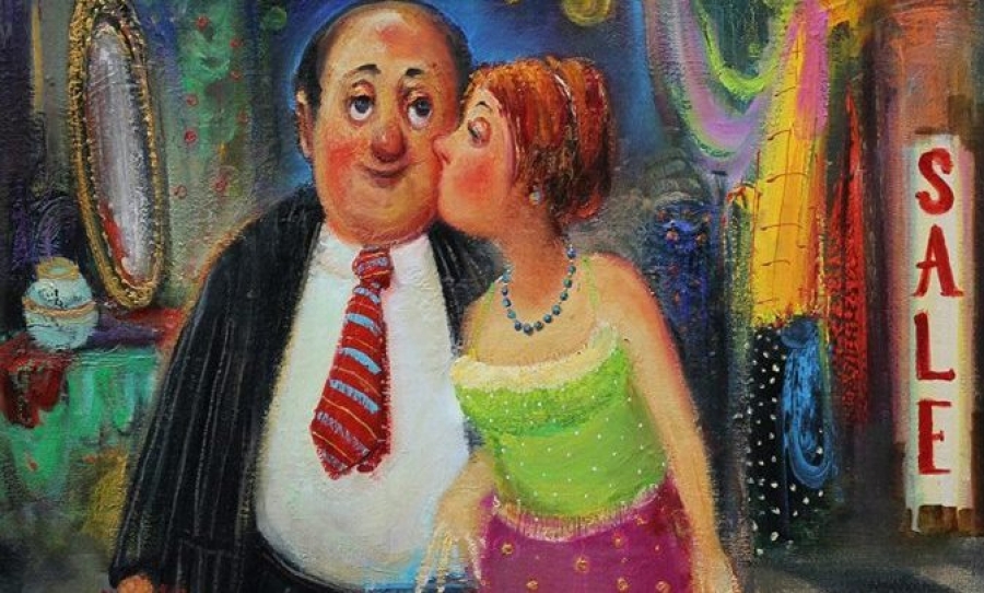 A Georgian artist who paints with warmth to the music of love ...