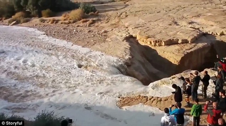 Miracle of nature: Desert river in Israel is dramatically reborn by ...