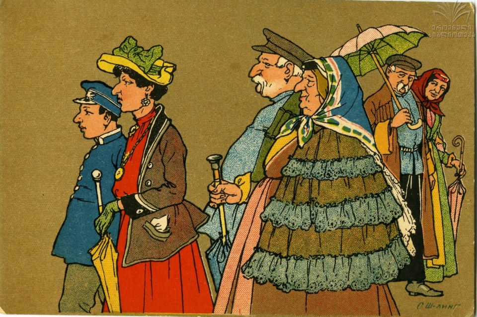 Founder of Georgian caricature and his illustrations reflecting ...