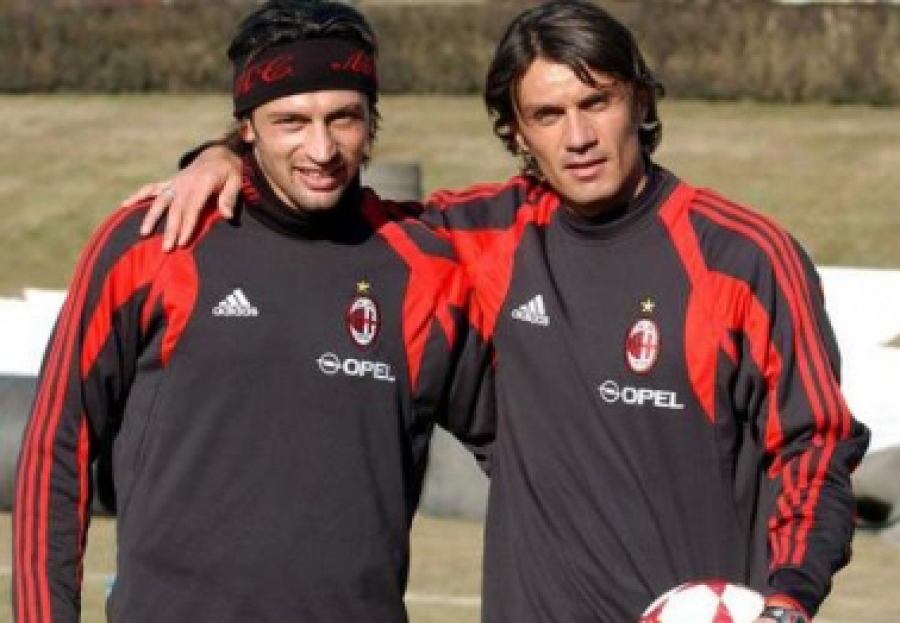 Paolo Maldini congratulates Kakha Kaladze on victory in Mayoral ...