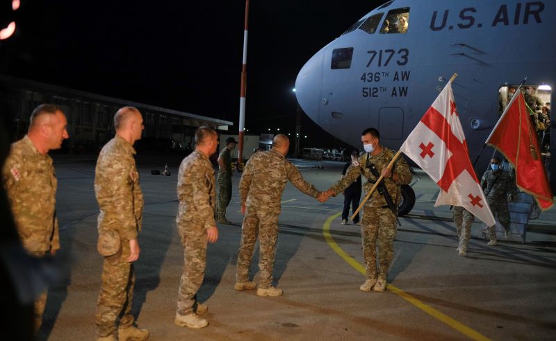 The Last Unit of Georgian Defense Forces Returns to Homeland From ...