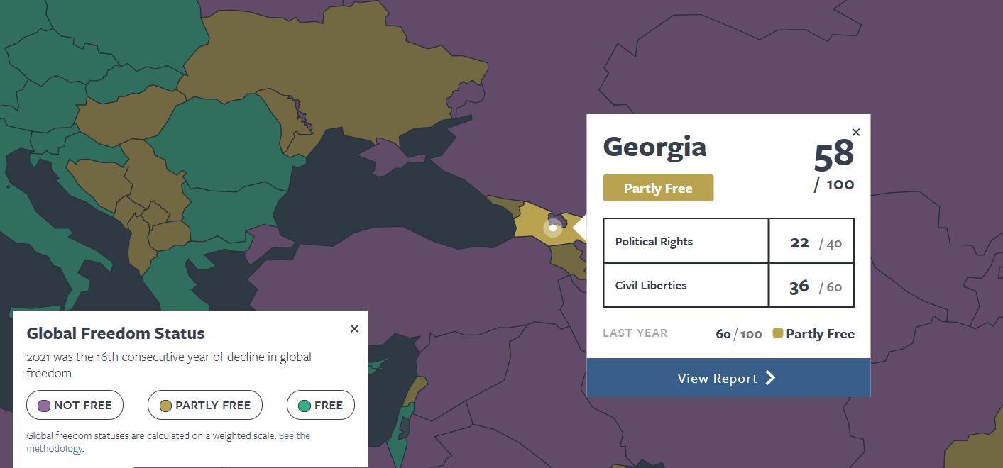 Freedom House: Georgia’s Freedom Score Deteriorates for 5 Years in a ...